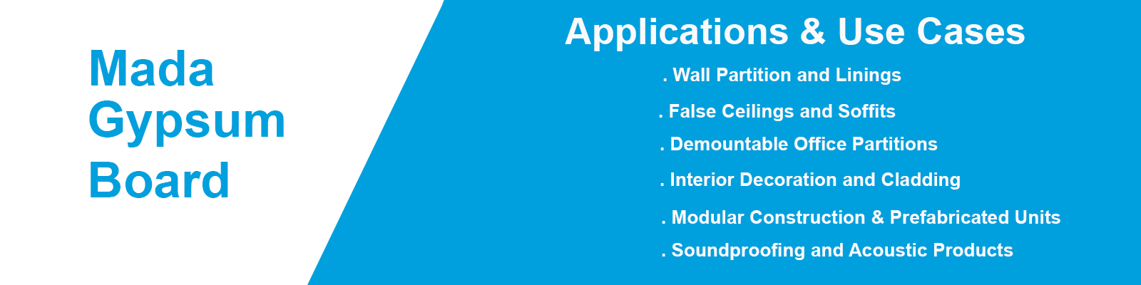 Mada Gypsum Board Supplier in Saudi Arabia & Bahrain | Khalid Saad Trading